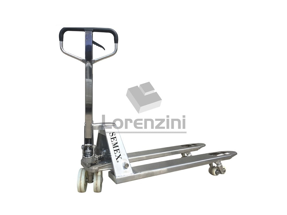 TRANSPALETA ACERO INOX 2500KG 685X1220MM R:NYLON – Abastecete